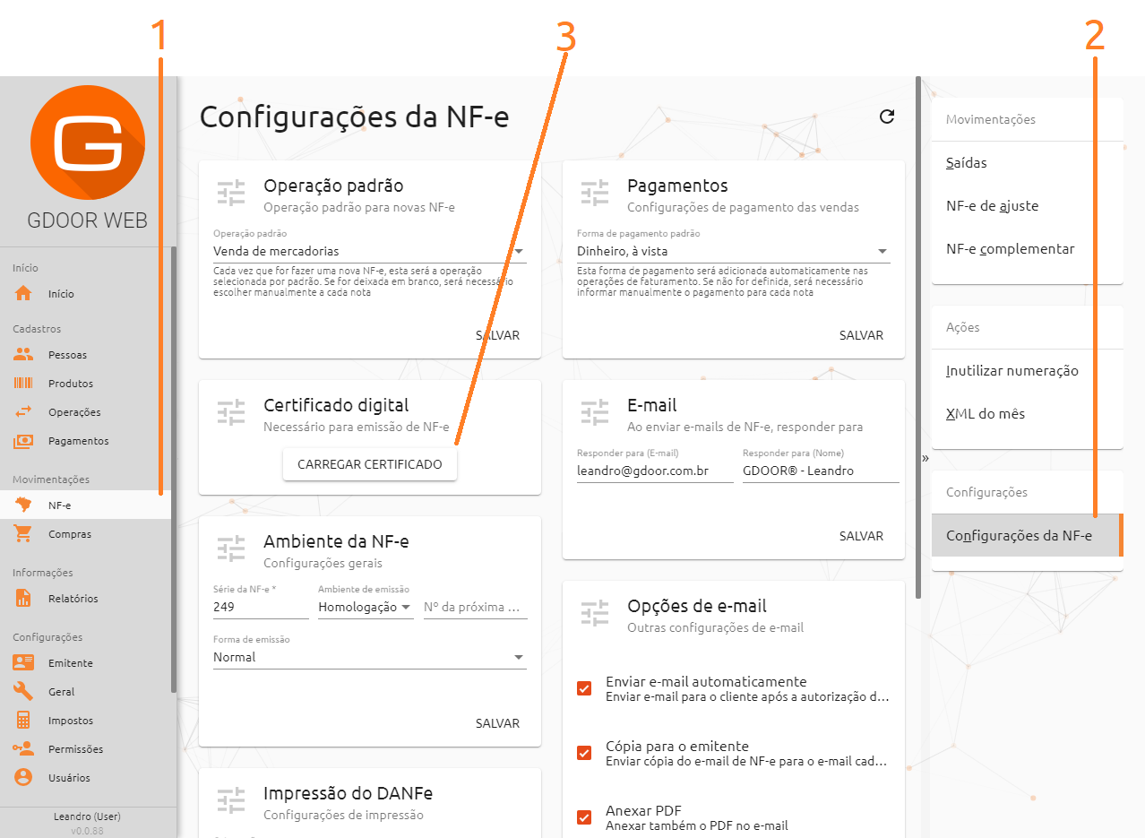Tutorial: Emitir uma NF-e | Ajuda do GDOOR WEB